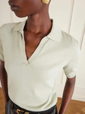 Altuzarra Clay Cropped Polo Shirt
