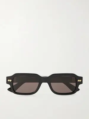 Bottega Veneta Intrecciato Rectangular Sunglasses - Black