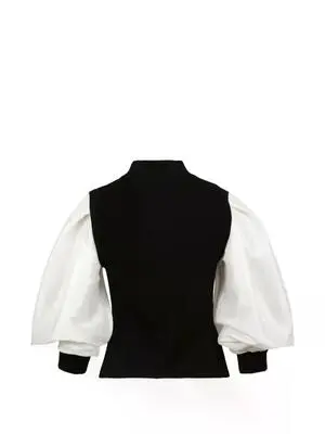 Simkhai Jackie Satin-sleeve Top