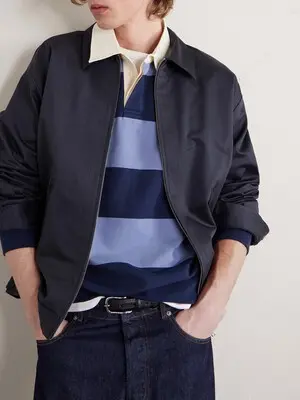 Nn07 David 30043 Striped Organic Cotton Polo Shirt - Blue