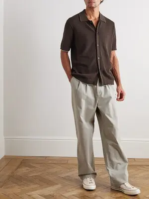 Nn07 Nalo 60039 Open-knit Cotton Shirt
