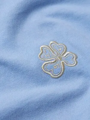 Nn07 Jett 30026 Logo-embroidered Organic Cotton-jersey T-shirt - Blue