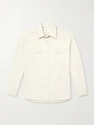 Nn07 Ricky 50015 Denim Western Shirt - Neutrals