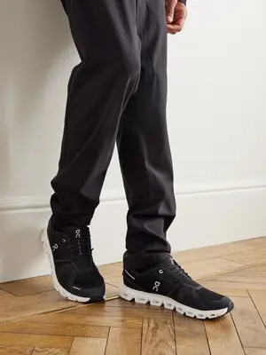 On Cloud 6 Rubber-trimmed Mesh Slip- Sneakers - Black