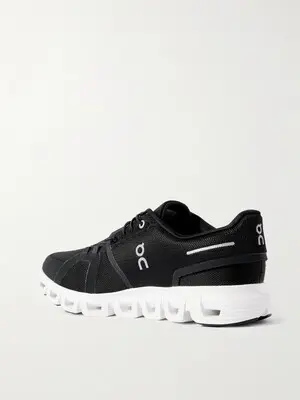 On Cloud 6 Rubber-trimmed Mesh Slip- Sneakers - Black