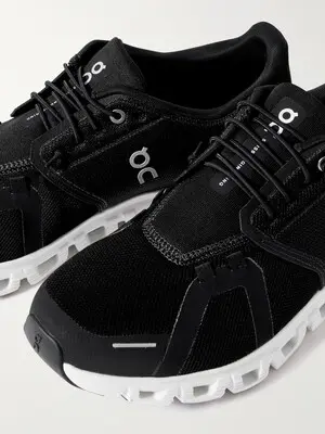 On Cloud 6 Rubber-trimmed Mesh Slip- Sneakers - Black