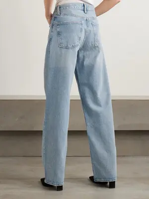AGOLDE Arc Mid-rise Wide-leg Jeans - Blue