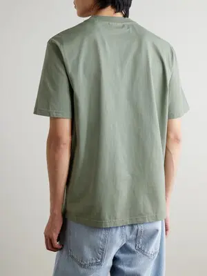 Nn07 Adam 3209 Logo-embroidered Pima Cotton-jersey T-shirt - Green