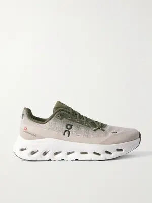 On Cloudtilt Stretch-Knit Sneakers Green