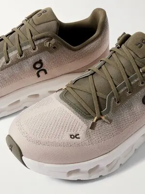 On Cloudtilt Stretch-knit Sneakers - Green