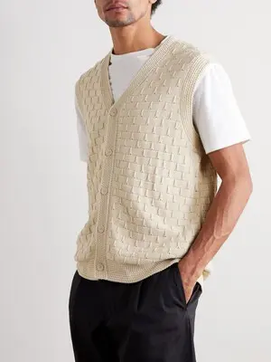Nn07 Reece 6600 Pointelle-knit Organic Cotton Vest