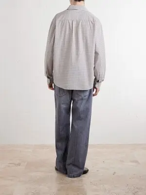 MFPEN Executive Checked Cotton-poplin Shirt
