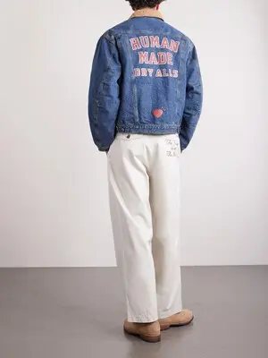 HUMAN MADE Corduroy-trimmed Denim Jacket