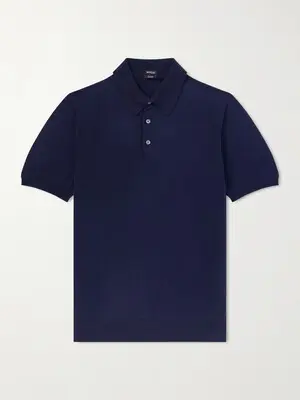 Kiton Cotton Polo Shirt - Blue