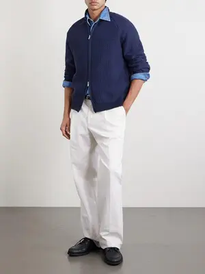 Inis Meáin Tonnta Merino Wool, Baby Alpaca And Silk-blend Bomber Jacket
