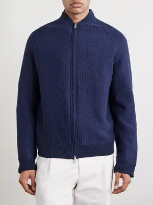 Inis Meáin Tonnta Merino Wool, Baby Alpaca And Silk-blend Bomber Jacket