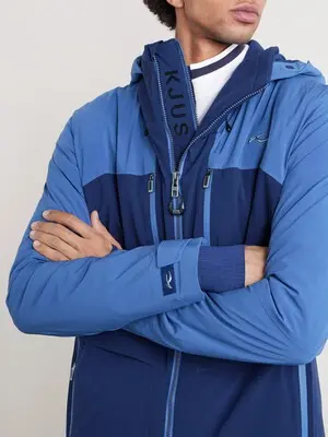 Kjus Lasse Airflow Padded Down Hooded Ski Jacket - Blue