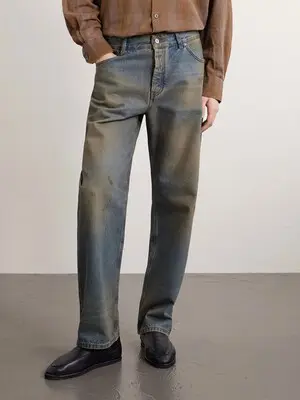 Jacquemus Le De-nîmes Berger Straight-leg Distressed Jeans