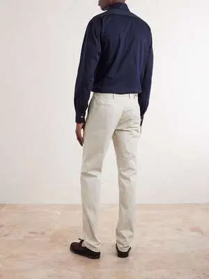 Kiton Straight-leg Stretch-cotton Trousers