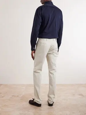Kiton Straight-leg Stretch-cotton Trousers