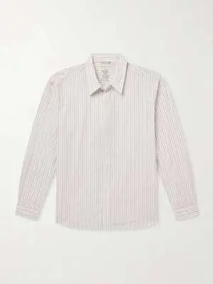 MFPEN Evening Striped Cotton-poplin Shirt - Ecru