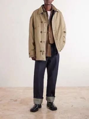 MAISON MARGIELA Oversized Padded Cotton-gabardine Jacket