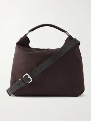 Dries Van Noten Leather-trimmed Canvas Tote - Brown