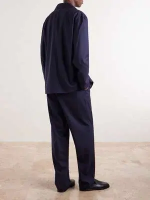 De Bonne Facture Straight-leg Pleated Super 130s Wool Suit Trousers