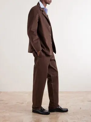 De Bonne Facture Straight-leg Cotton-twill Trousers