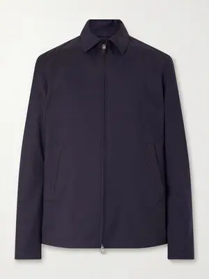 Canali Super 120s Wool Jacket - Blue