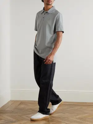 Canada Goose Beckley Logo-appliquéd Paneled Cotton-piqué Polo Shirt - Gray