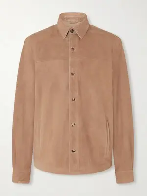 Boglioli Suede Overshirt - Neutrals