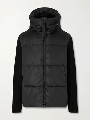 Canada Goose Hybridge® Wool And Quilted Shell Hooded Down Jacket - Black