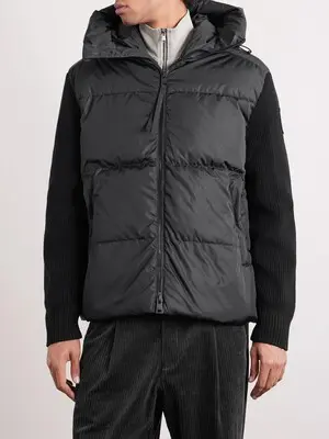 Canada Goose Hybridge® Wool And Quilted Shell Hooded Down Jacket - Black