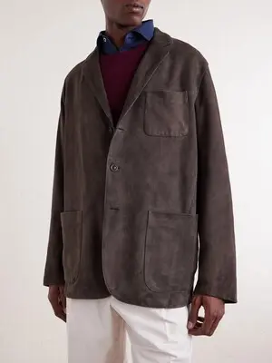Boglioli Suede Button-down Jacket