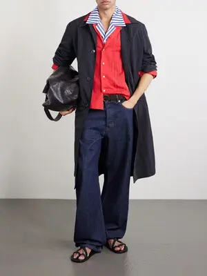 BODE Camp-collar Embroidered Cotton-voile Shirt