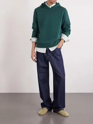 Acne Studios Logo-appliquéd Cashmere-blend Hoodie - Green
