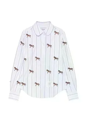Thom Browne Embroidered Shirt - Blue