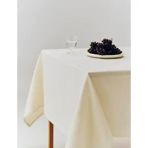 HAY Terrazza Cotton And Linen Tablecloth - Cream