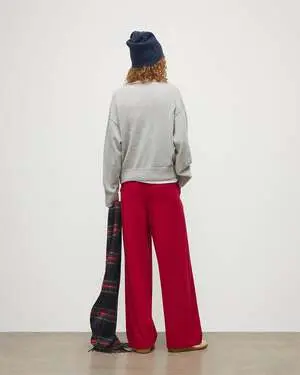 Johnstons Of Elgin Cashmere Knit Trousers - Red
