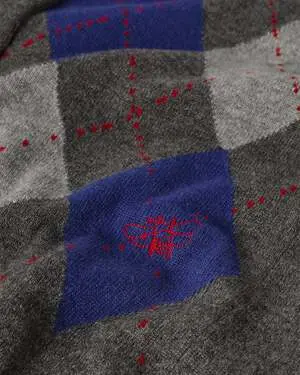 Johnstons Of Elgin Clan Argyle Cashmere Cardigan - Grey
