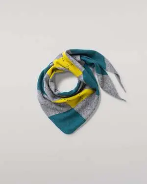 Johnstons Of Elgin Clan Argyle Cashmere Bandana - Grey