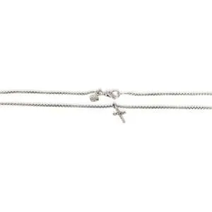 David Yurman Sterling Silver Diamond Cable Classics Cross Pendant