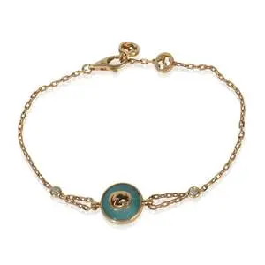 Gucci Amazonite Interlocking G Bracelet - Yellow_gold
