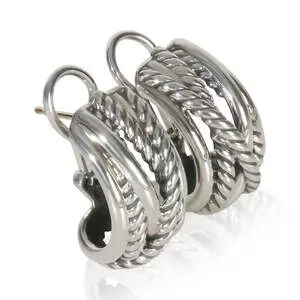 David Yurman Sterling Silver Crossover Earrings