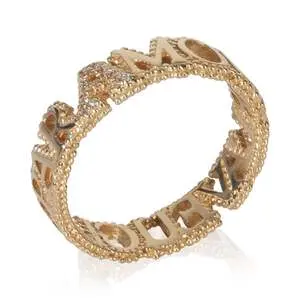 Gucci Yellow Gold Diamond Laveugle Par Amour Ring