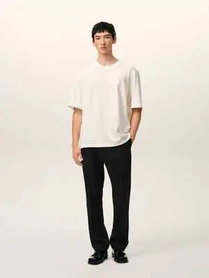 AMI Paris Wool Gabardine Elasticated Waist Trousers - Black