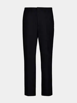 AMI Paris Wool Gabardine Elasticated Waist Trousers