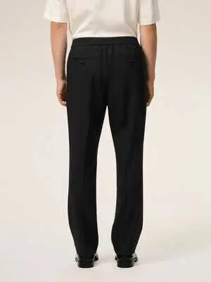 AMI Paris Wool Gabardine Elasticated Waist Trousers