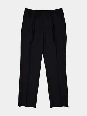 AMI Paris Wool Gabardine Elasticated Waist Trousers